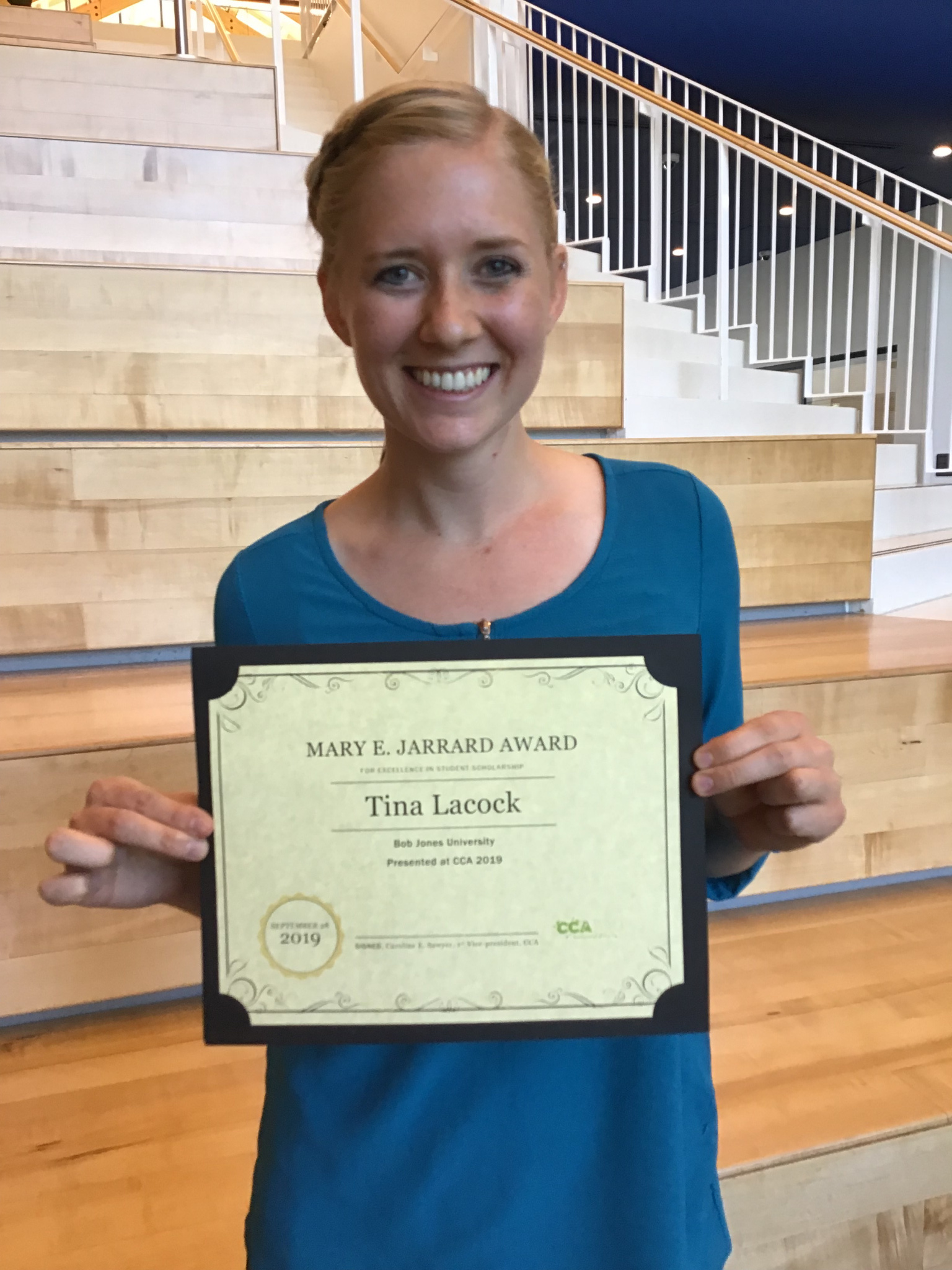 Tina Lacock Receives 2019 Mary E. Jarrard Award - BJUtoday